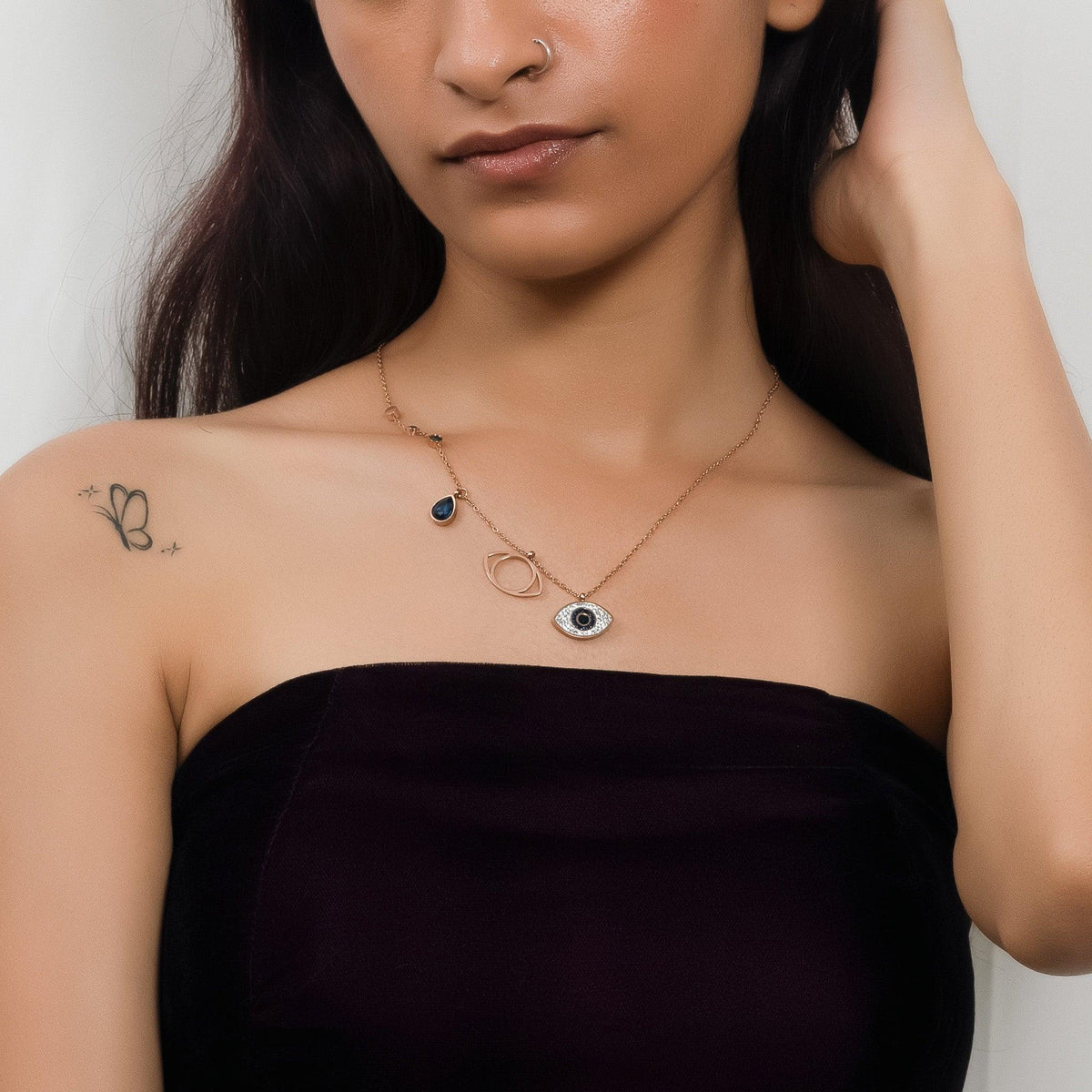 Layered Evil Eye Necklace – Zivia